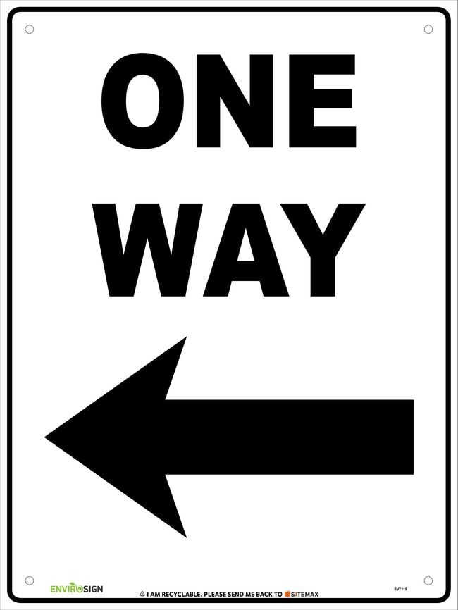 One Way Left Arrow | Sitemax