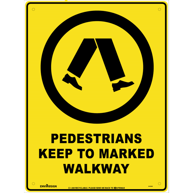 Pedestrians Keep To Marked Walkway | Sitemax