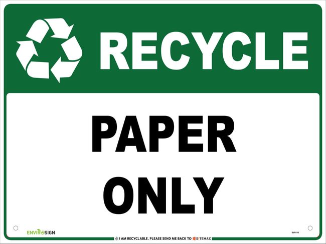 Recycle Paper Only | Sitemax