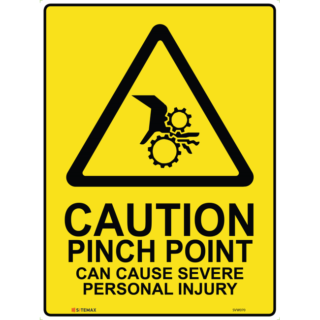 Caution Pinch Point Can Cause Severe Personal Injury | Sitemax