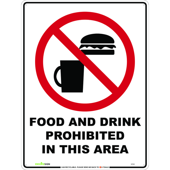 Food And Drink Prohibited In This Area | Sitemax