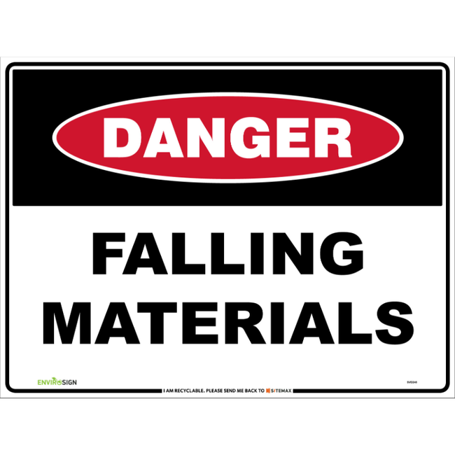 Danger Falling Materials | Sitemax
